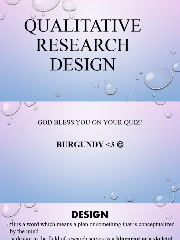 Qualitative Research Design | PDF