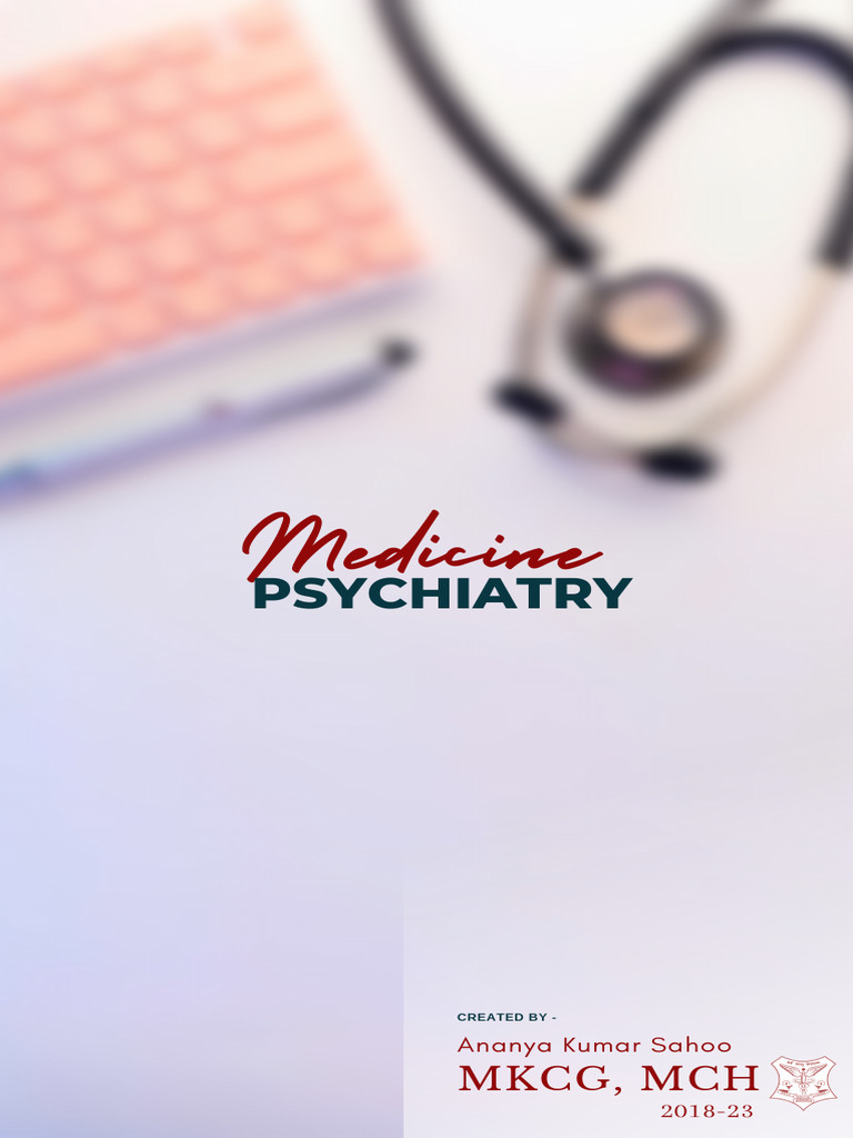 Medicine - Psychiatry Imp Qs | PDF