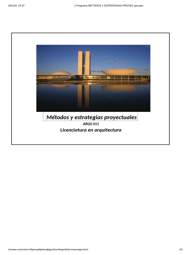 1 Programa METODOS Y ESTRATEGIAS PROYEC | PDF