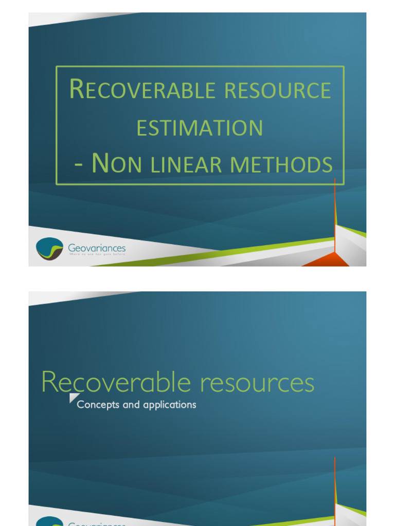 Recoverable Resource Estimation | PDF | Normal Distribution | Variance