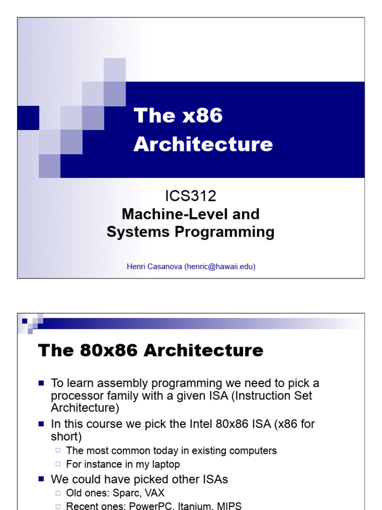 Overview of x86 Architecture Basics | PDF | 64 Bit Computing | Computer ...