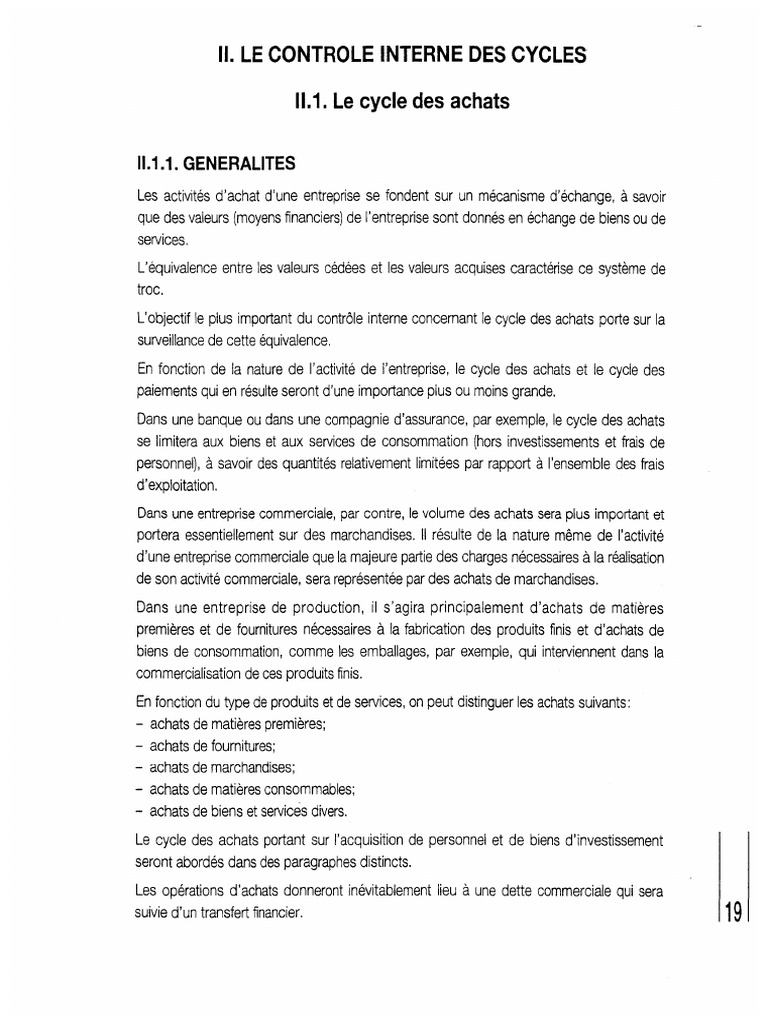 TD1 Contrìle Interne Et Cycle | PDF