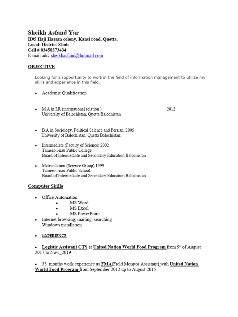 Sheikh Asfand Yar | PDF