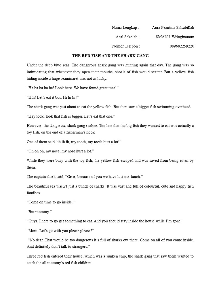 The Red Fish and The Shark Gang | PDF