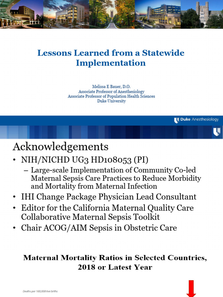 PQCNC 2024 Kickoff OB Sepsis Statewide Implementation 20240116 | PDF