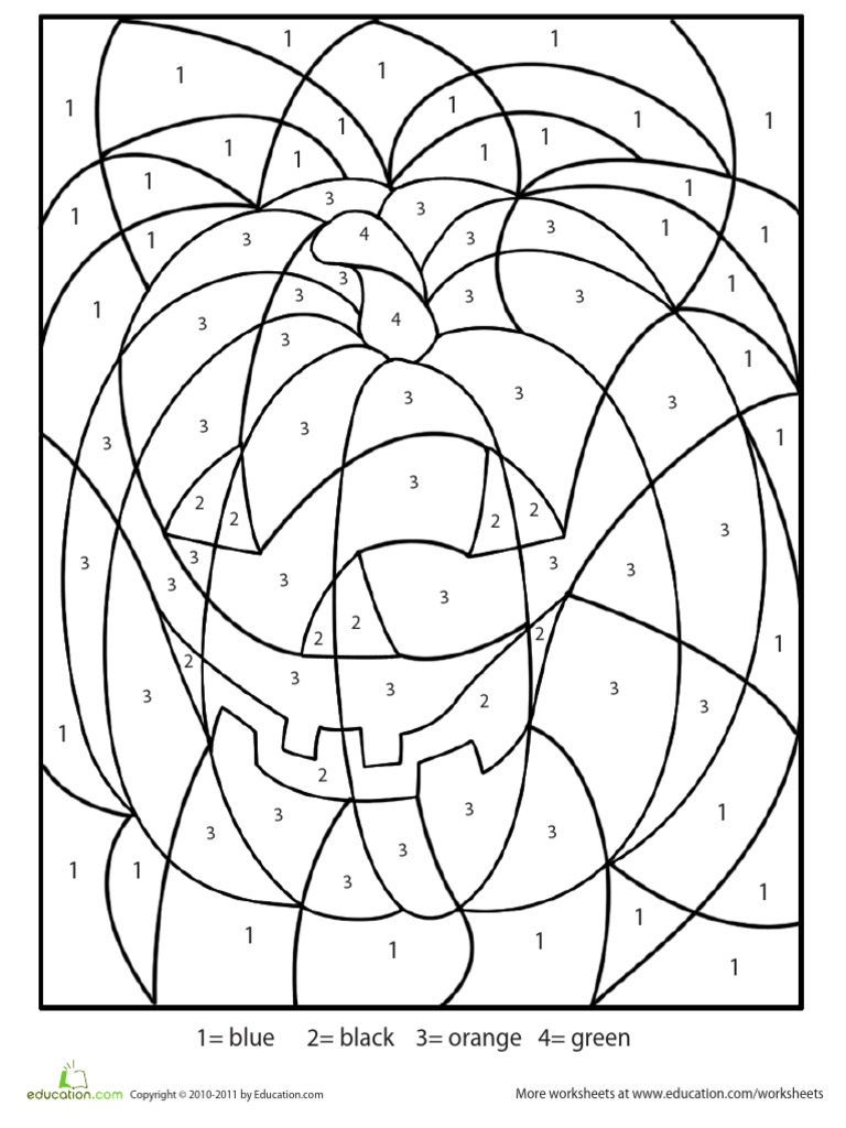 Halloween Color Number | PDF | Color | Visual Perception