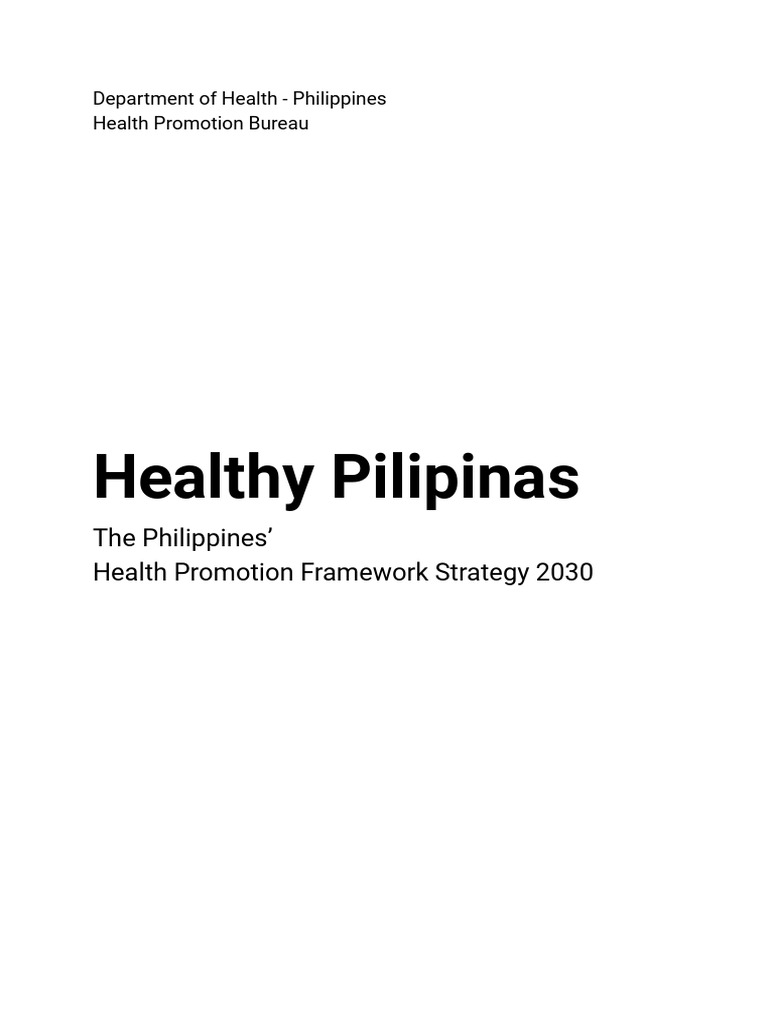 (HPB) HPFS 2030 | PDF | Health Promotion | Literacy