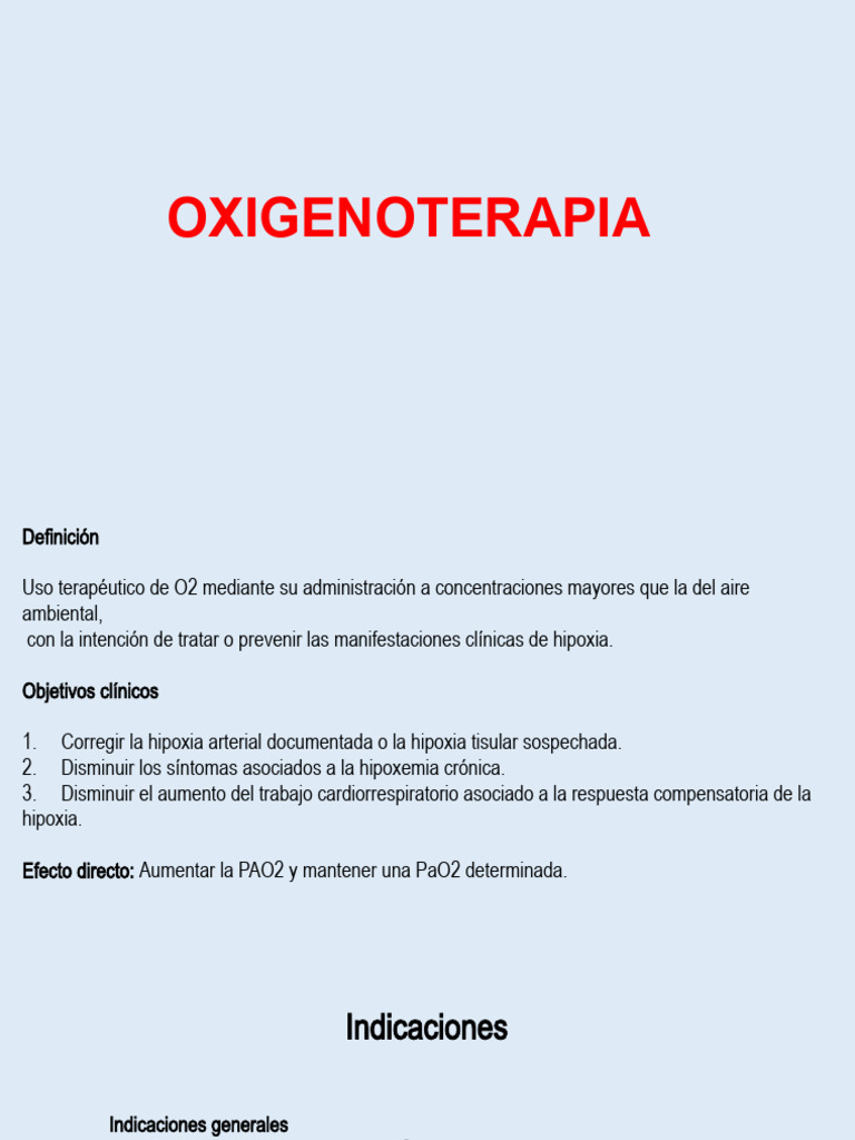 Oxigen Oter Apia | PDF | Hipoxia (médica) | Anemia