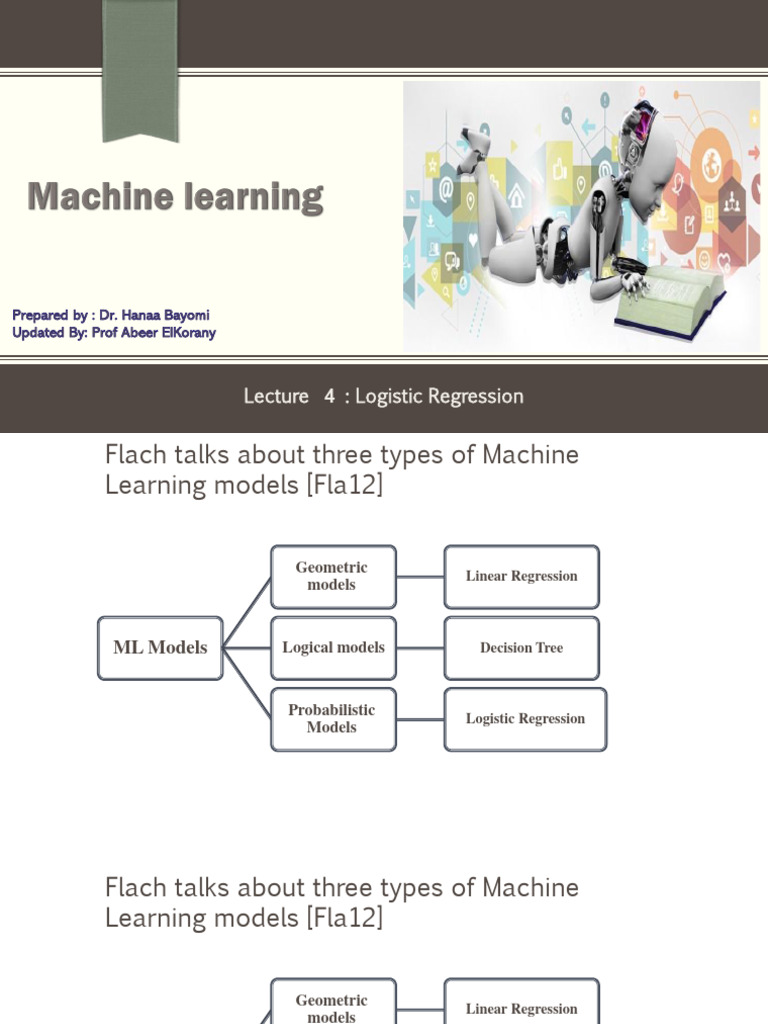 Lecture 4-Logistic-Regression | PDF | Logistic Regression | Regression Analysis