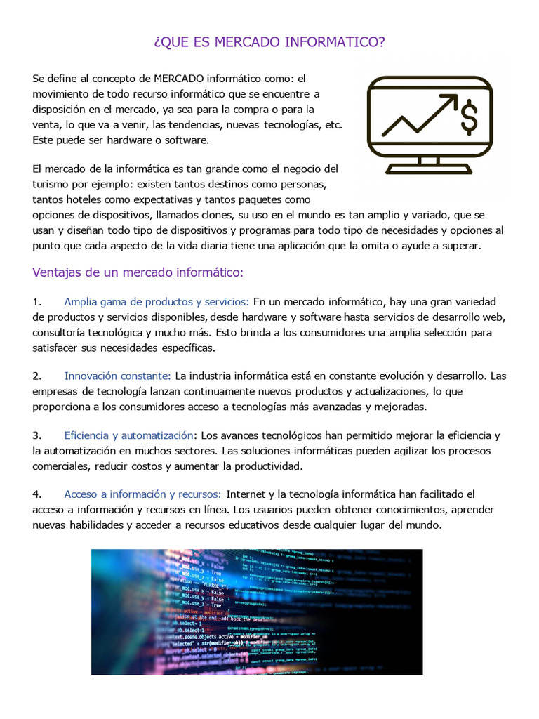 QUE ES MERCADO Informático | PDF | Computación en la nube | Informática