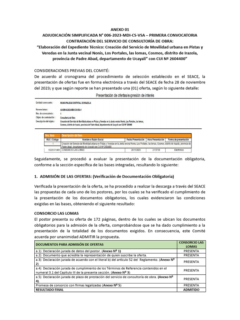 Anexo 01 As N 006 Pistas Noni | PDF | Gobierno
