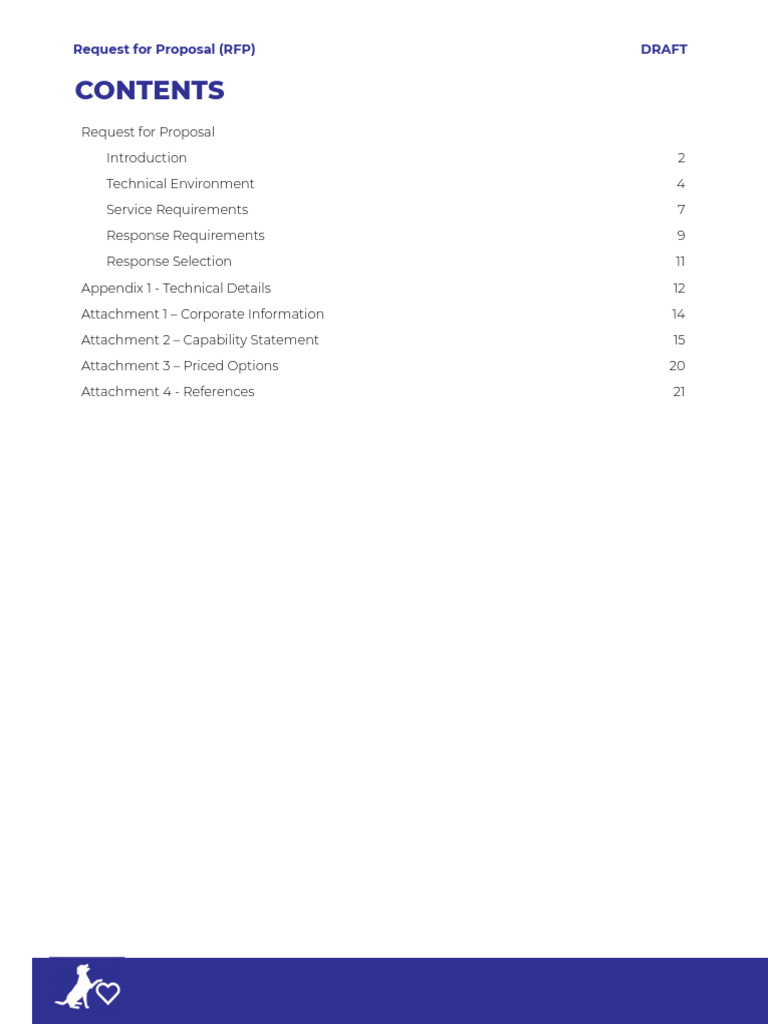 Request For Proposal (RFP) Draft | PDF | Request For Proposal | Remote ...