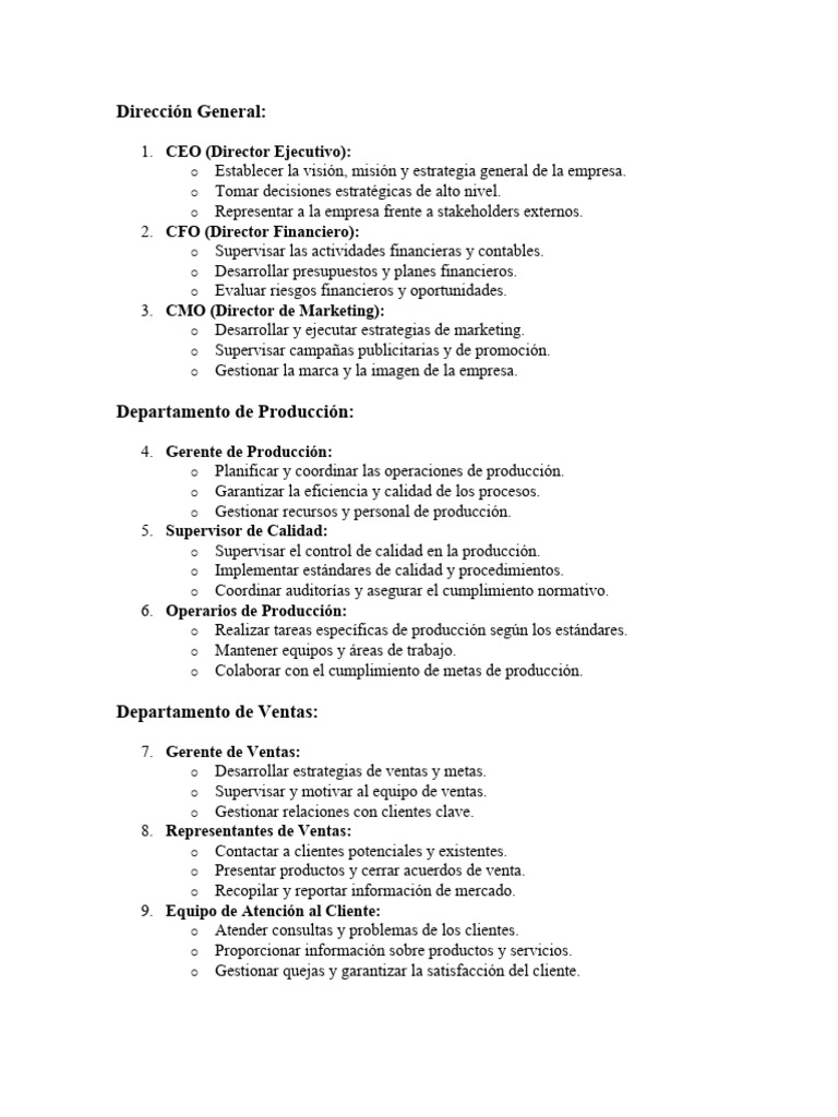 Organigrama | PDF | Marketing | Calidad (comercial)