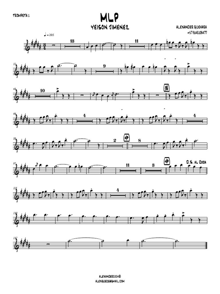 MLP - Trompeta 1 (Yeison Jimenez) | PDF