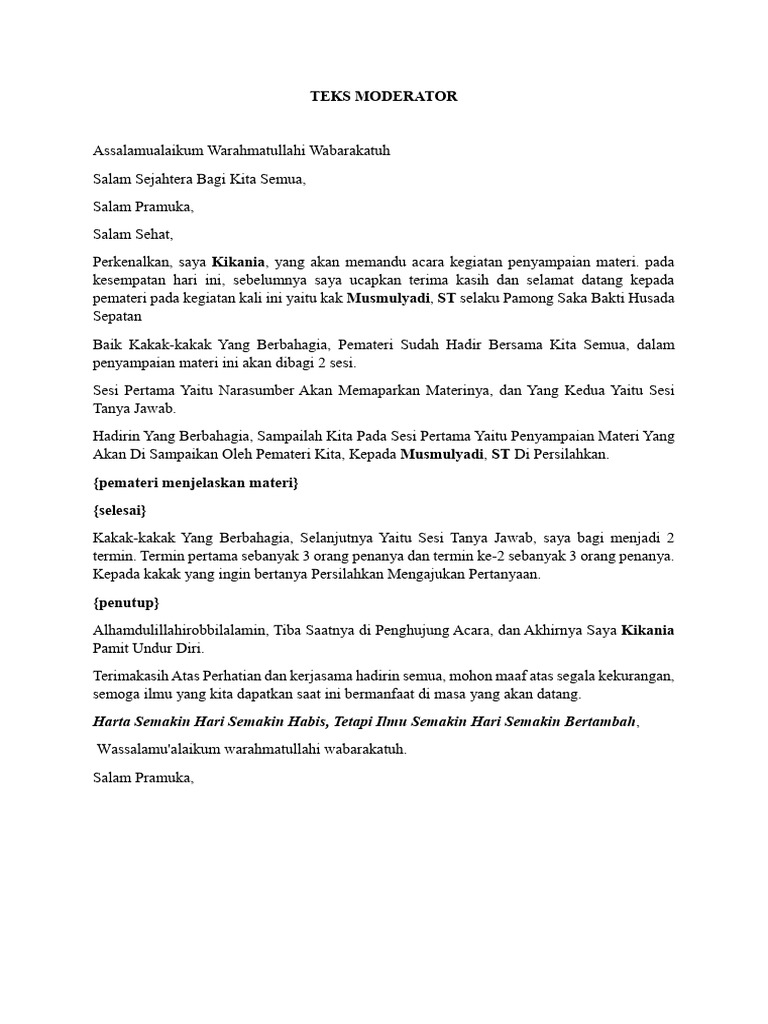 Teks Moderator | PDF