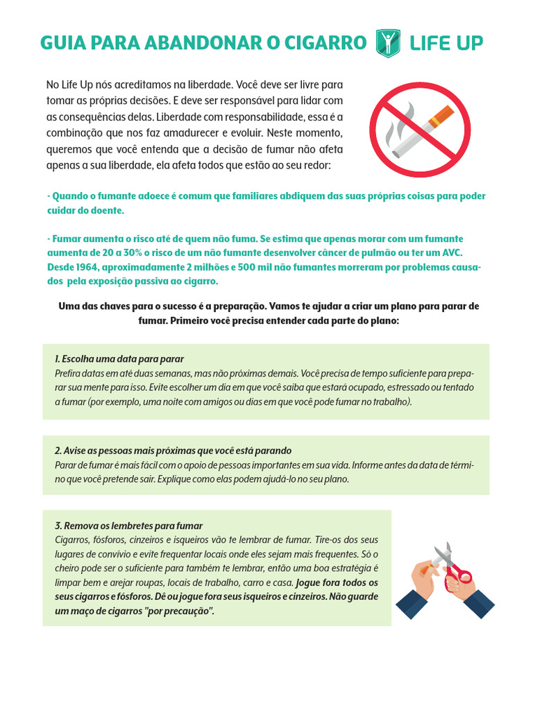 Cigarro - Instruções | PDF | Cigarro | Câncer