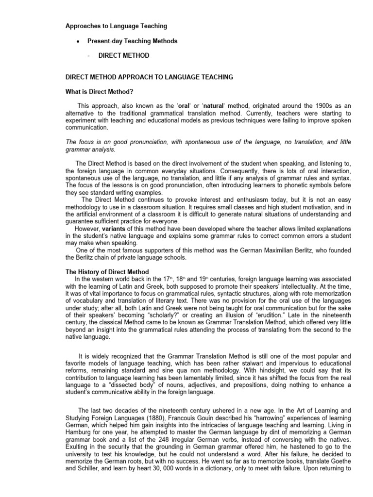 Teaching Method | PDF | Language Education | Second Language