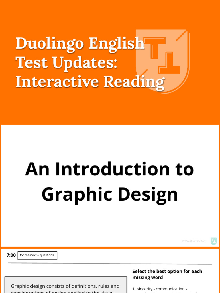 Interactive Reading Practice, Duolingo English Test | PDF