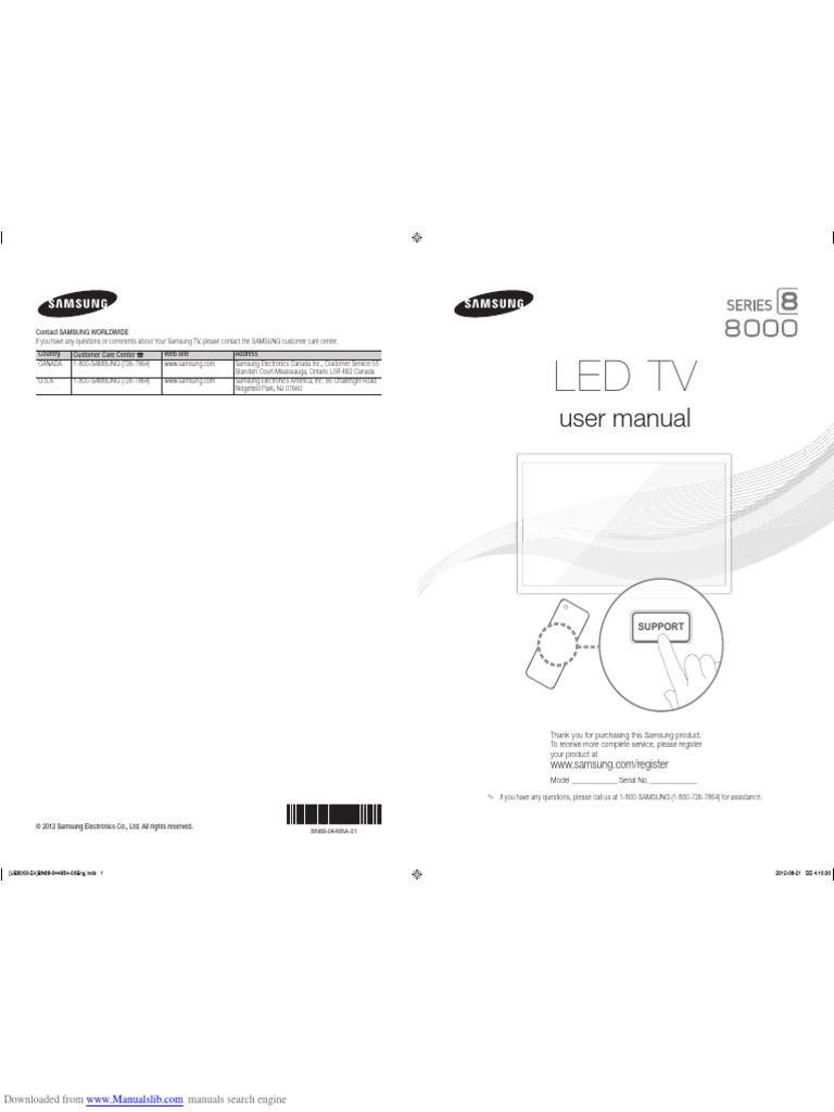 Un65es8000f Quick Guide | PDF