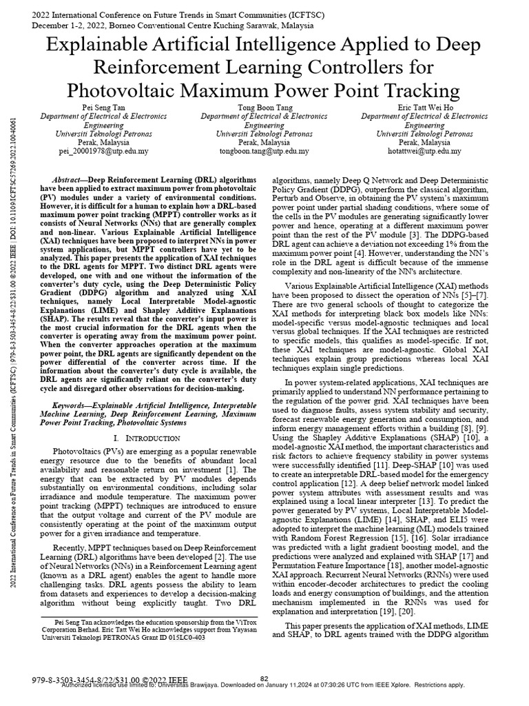 Explainable Artificial Intelligence Applied To Deep Reinforcement Learning Controllers For ...