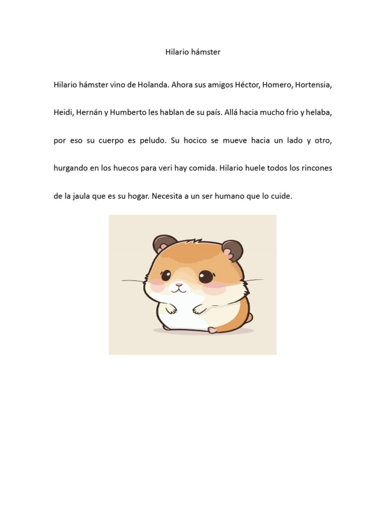 Hilario Hámster y sus Amigos | PDF