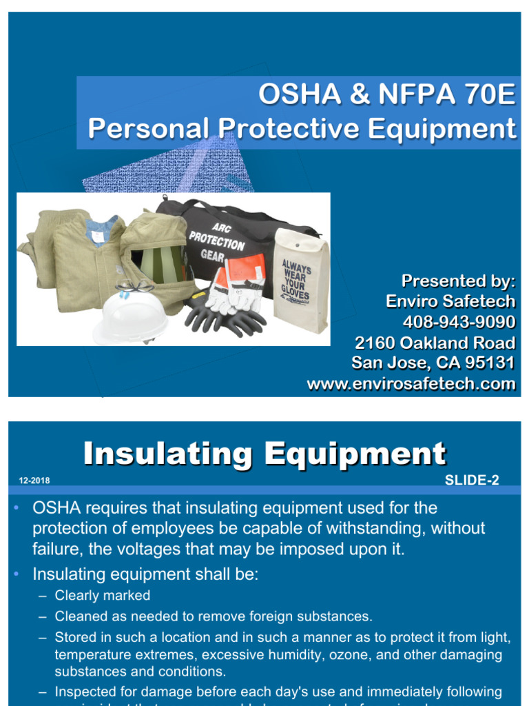Arc Protection PPE | PDF | Personal Protective Equipment | Insulator ...