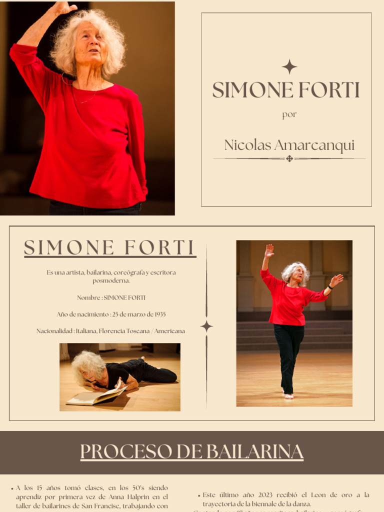 Simone Forti | PDF | Bailes | Las artes