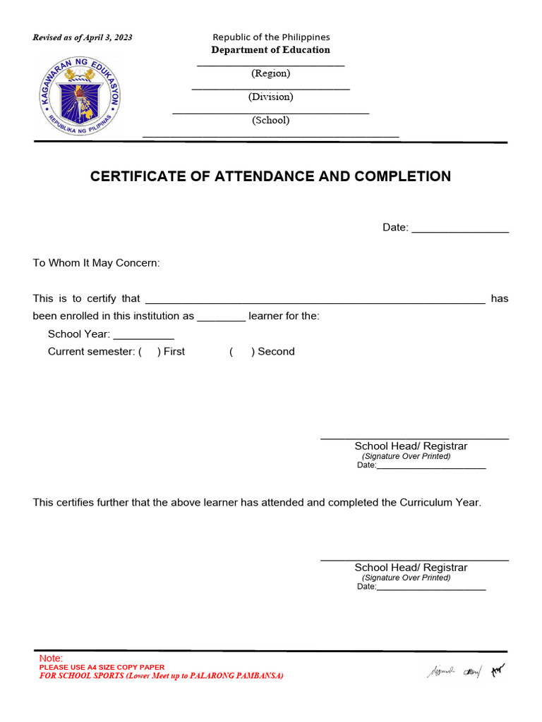 13.-Certificate-of-Enrollment-Attendance-and-Completion | PDF