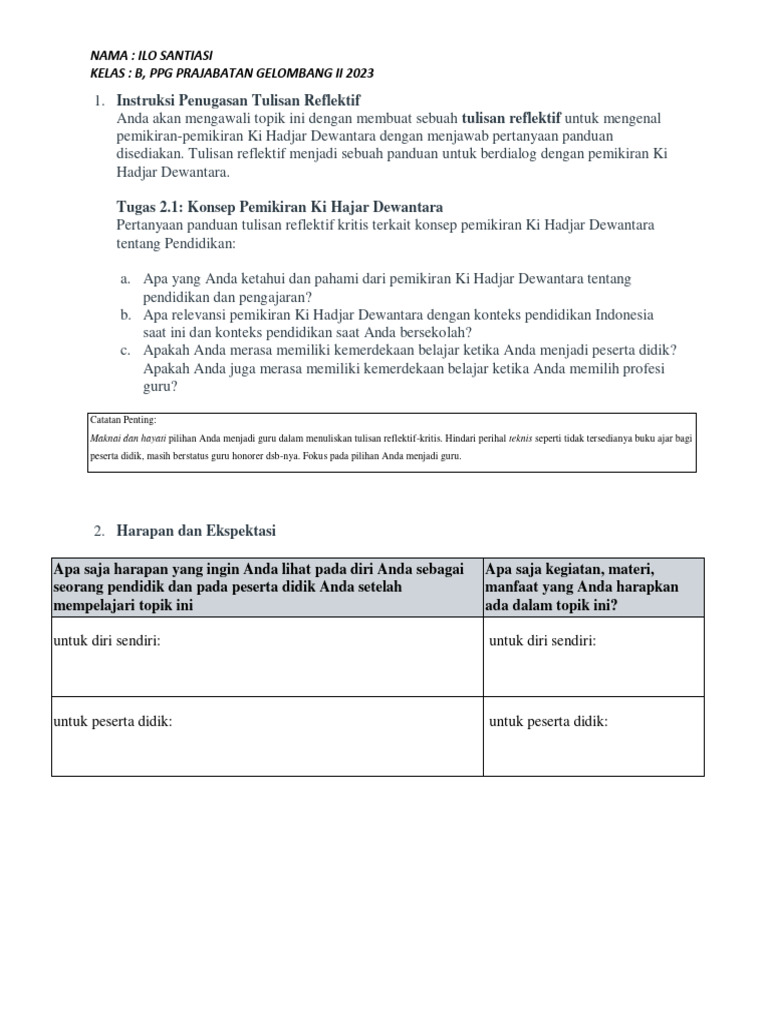 Mulai Dari Diri Topik 2 Ilo Santiasi | PDF | Karier & Perkembangan
