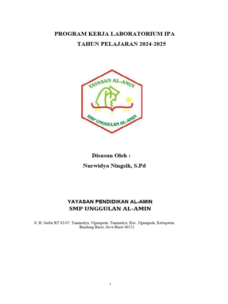 2a 38054 Nurwidya Ningsih Tugas Majemen Dan Program Laboratorium (Program LAB IPA) | PDF