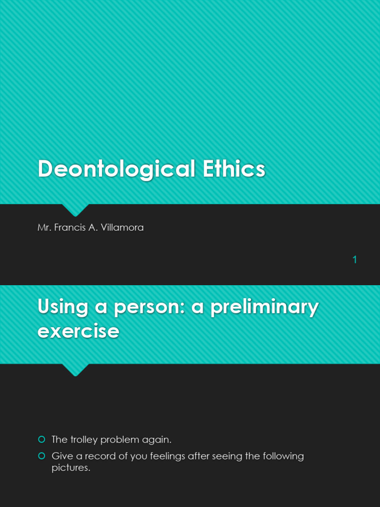 Deontological Ethics | PDF | Immanuel Kant | Noumenon