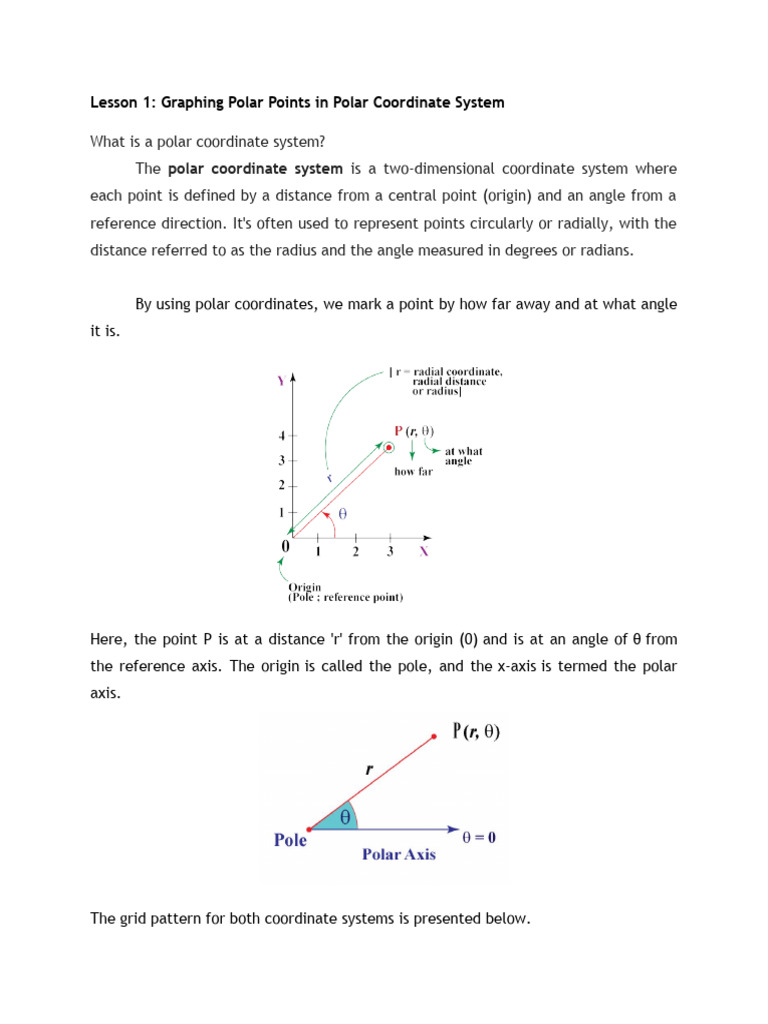 Graphing Polar Coordinates Guide | PDF | Angle | Cartesian Coordinate ...