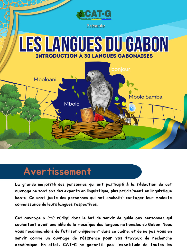 Langues et Dialectes du Gabon | PDF