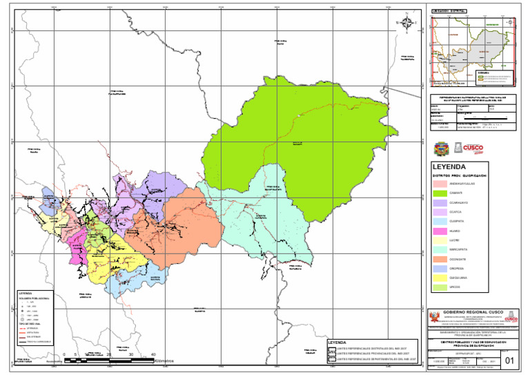 Mapa de Vias y Ccpp Edz Quispicanchi | PDF