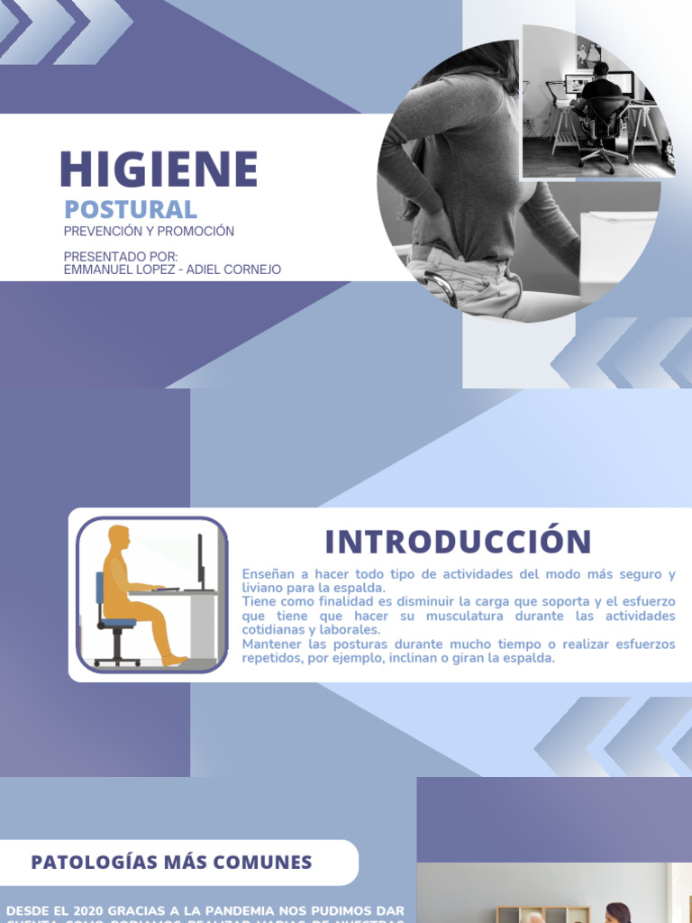 Higiene Postural y Prevención de Lesiones | PDF | Dolor lumbar ...