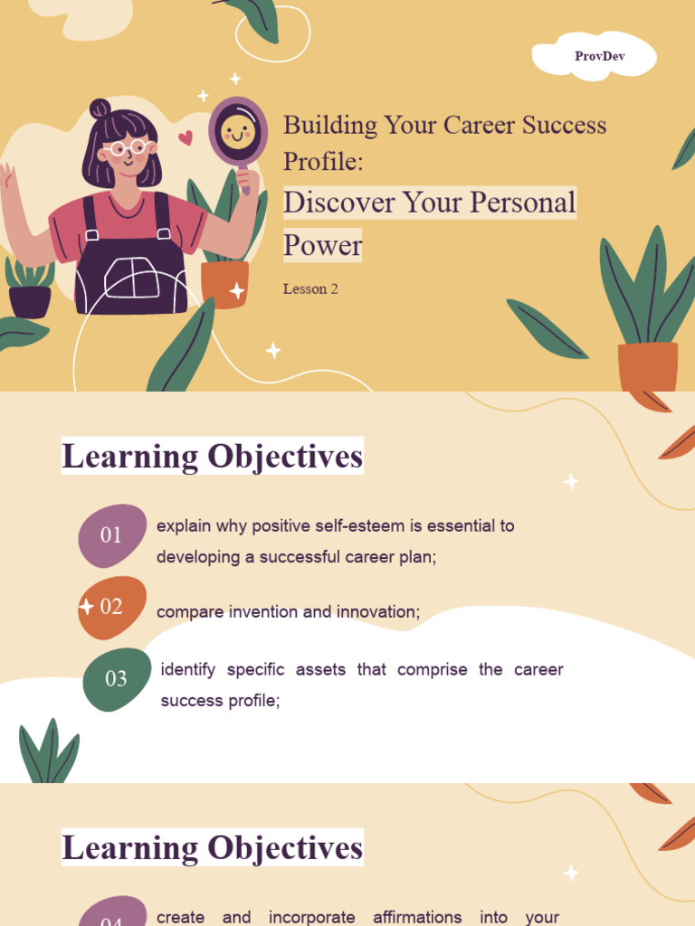 Lesson 2 -Building Your Career Success Profile_Discover Your Personal ...