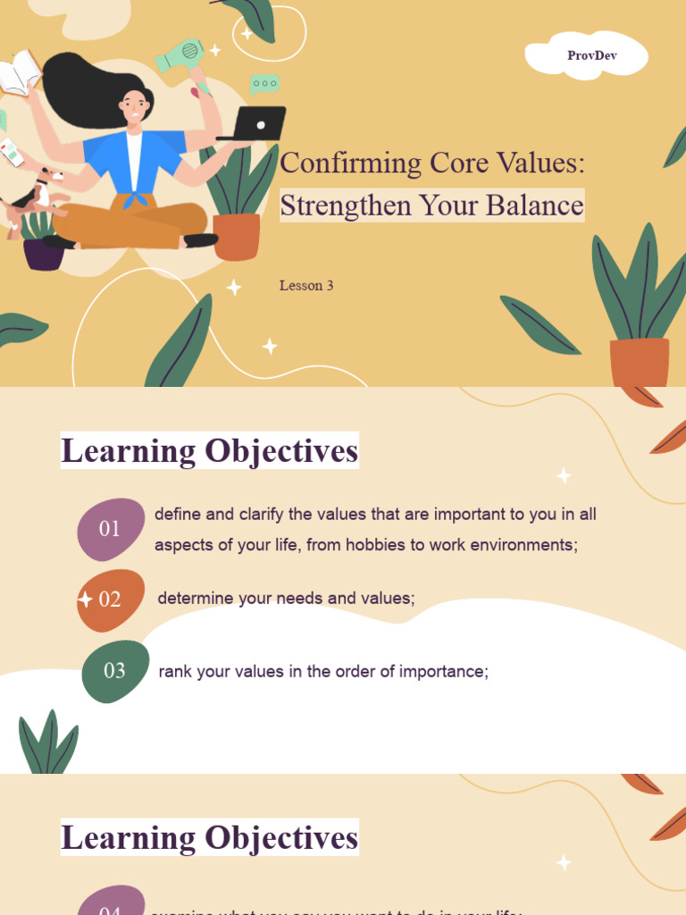 Core Values and Work-Life Balance | PDF | Motivation | Motivational