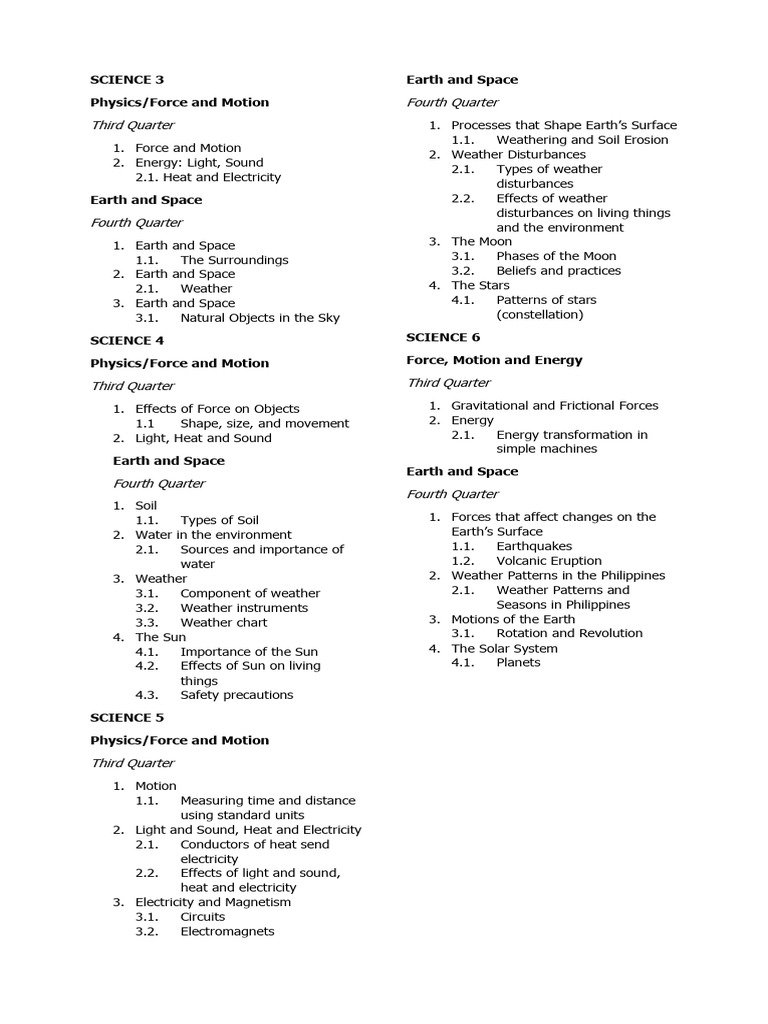 Science CG | PDF | Earth | Force