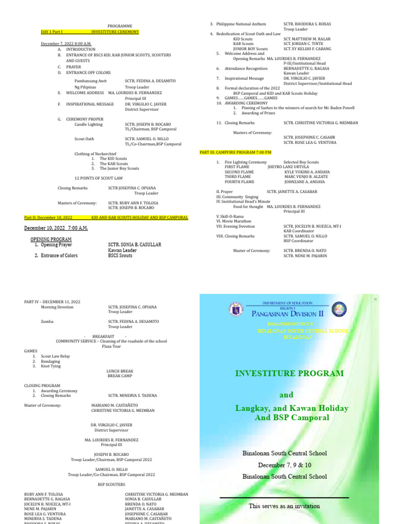 Bsp-Program 2024 | PDF | Outdoor Recreation | Girl Guiding And Girl ...