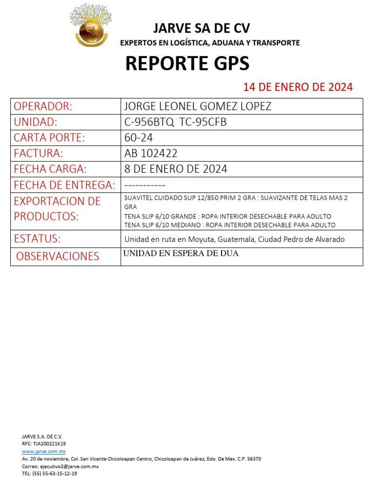 Reporte de GPS Jorge Leonel-3 | PDF