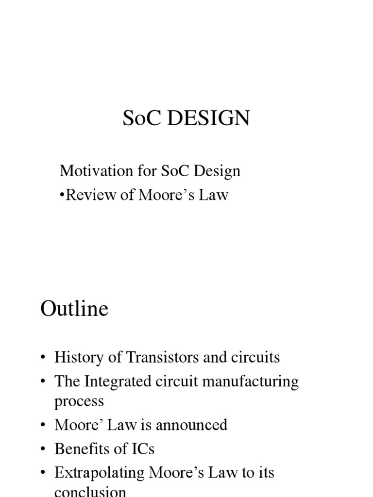 Moore's Law - SoC | PDF | Integrated Circuit | Electronic Circuits