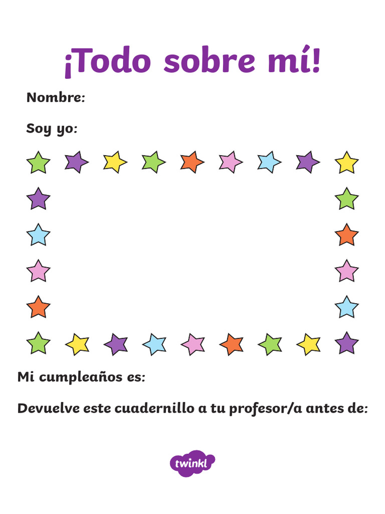 Cuadernillo Todo Sobre Mi | PDF | Artes del Lenguaje y Comunicación ...