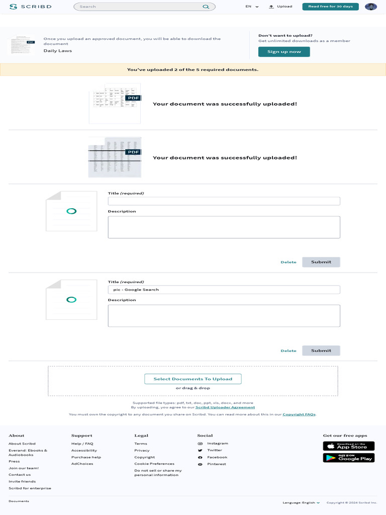 Upload A Document Scribd | PDF | Scribd | Computing