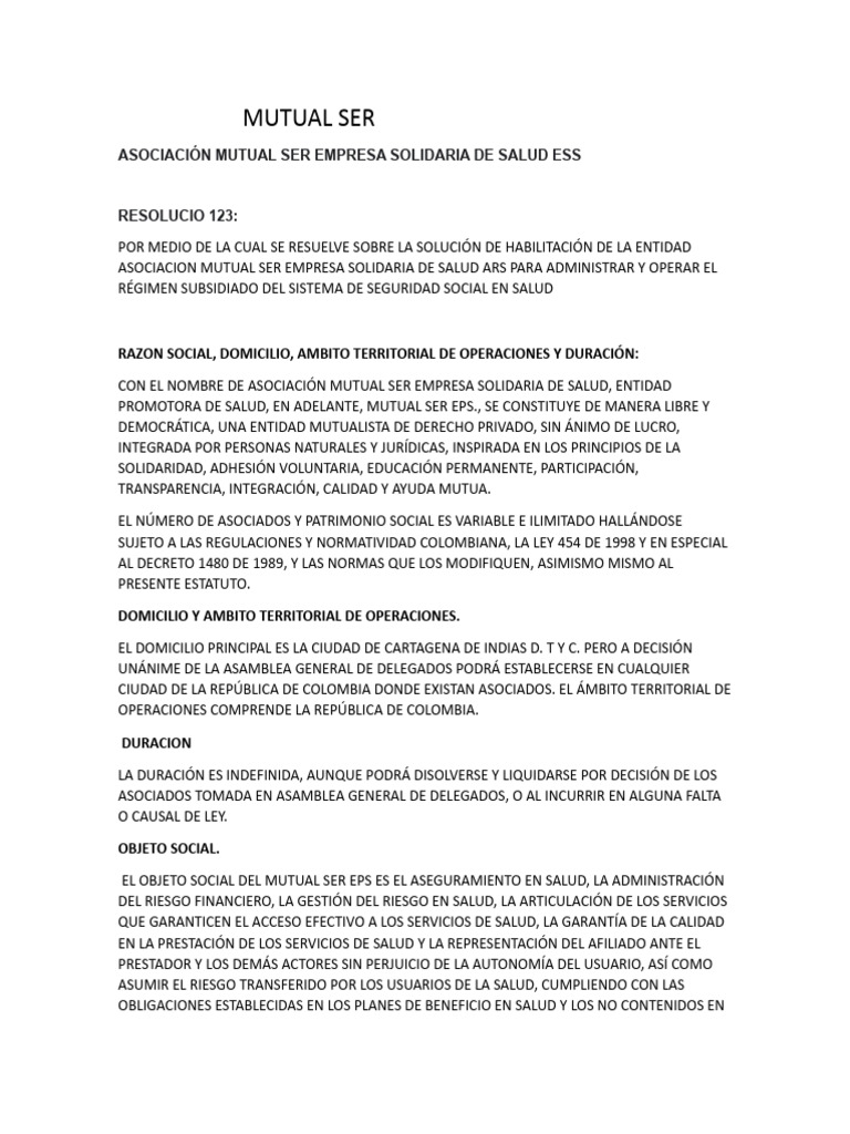 Mutual Ser | PDF | Especialidades Medicas