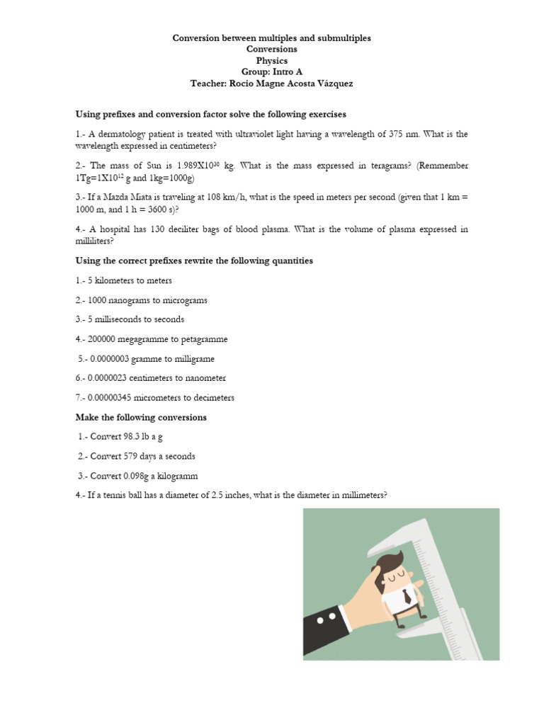 Conversion Between Multiples and Submultiples (Intro A) | PDF