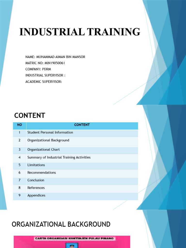 Industrial Training Slide Presentation | PDF | Human Communication ...