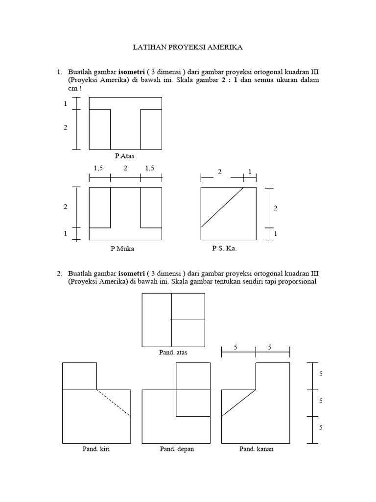 Latihan Proyeksi Amerika | PDF