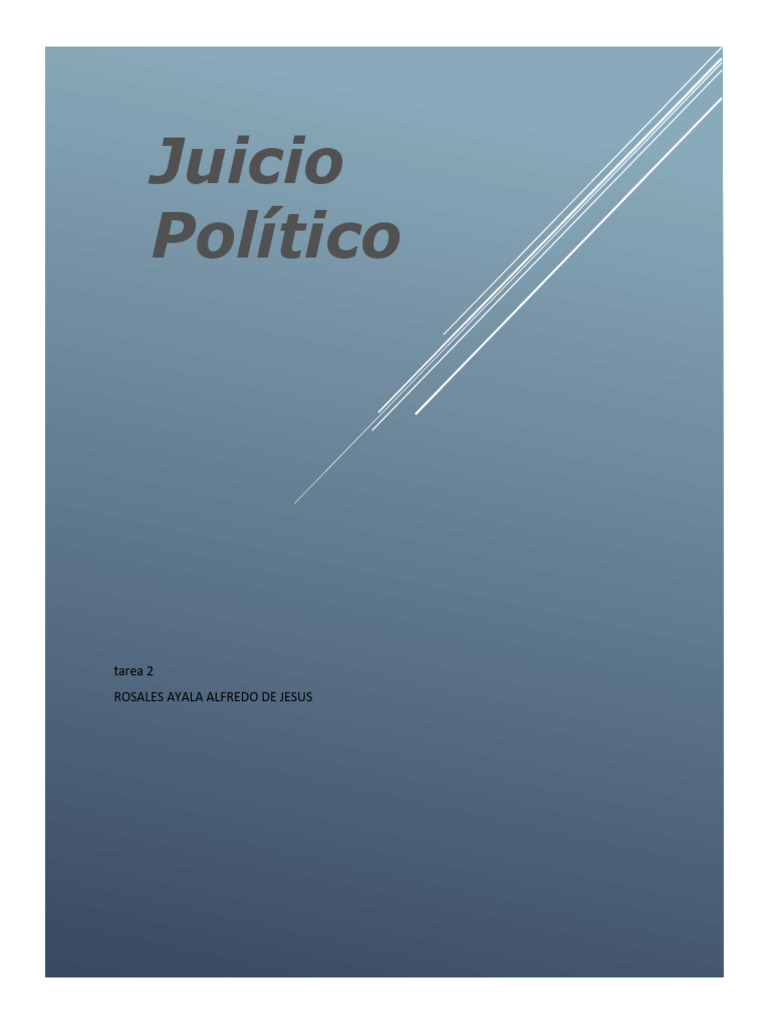 Procedimiento de Juicio Político | PDF | El proceso de destitución ...