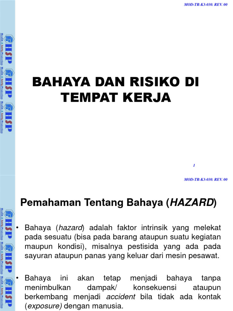 Pemahaman Bahaya Dan Risko | PDF