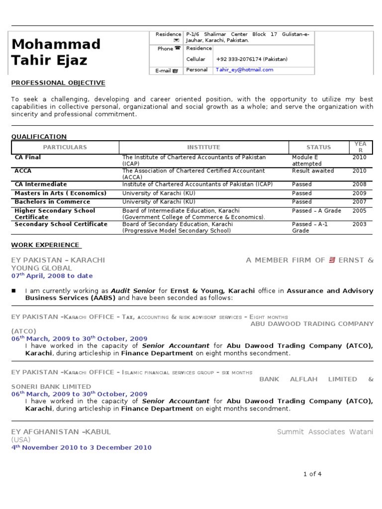 CV Tahir | PDF | Audit | Accounting